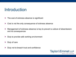 Syhr managing absence | PPT