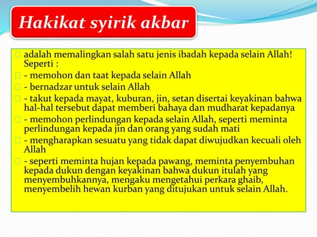 Syirik bahaya | PPT