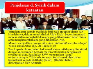 Syirik bahaya | PPTX