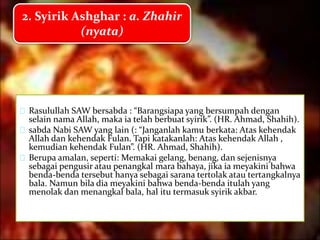Syirik bahaya | PPTX
