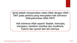 Syirik_dan_Bahayanya.pptx pesantren ramadhan | PPTX