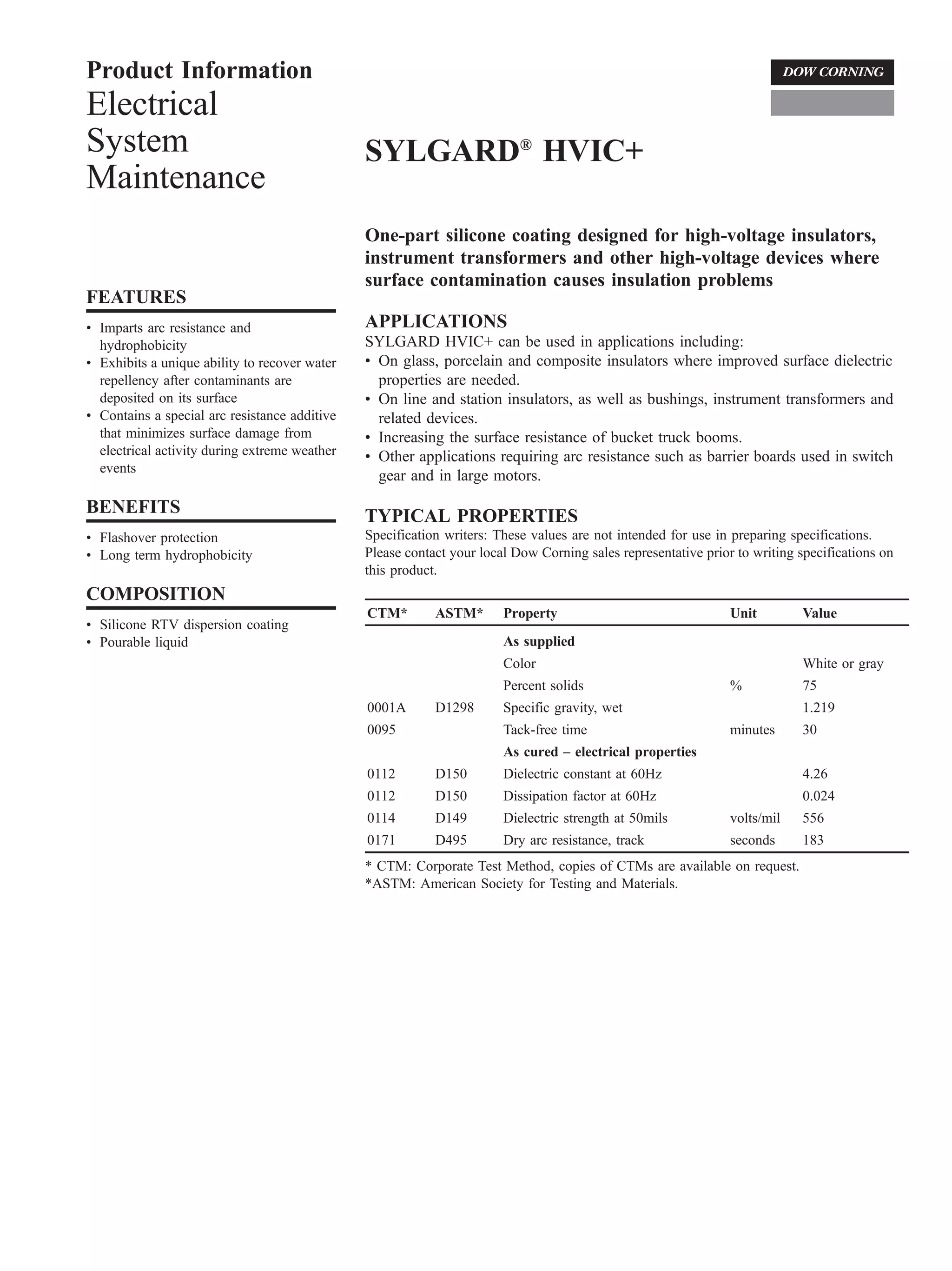 Sylgard Hvic Plus Pds | PDF | Home Appliances | Home & Garden