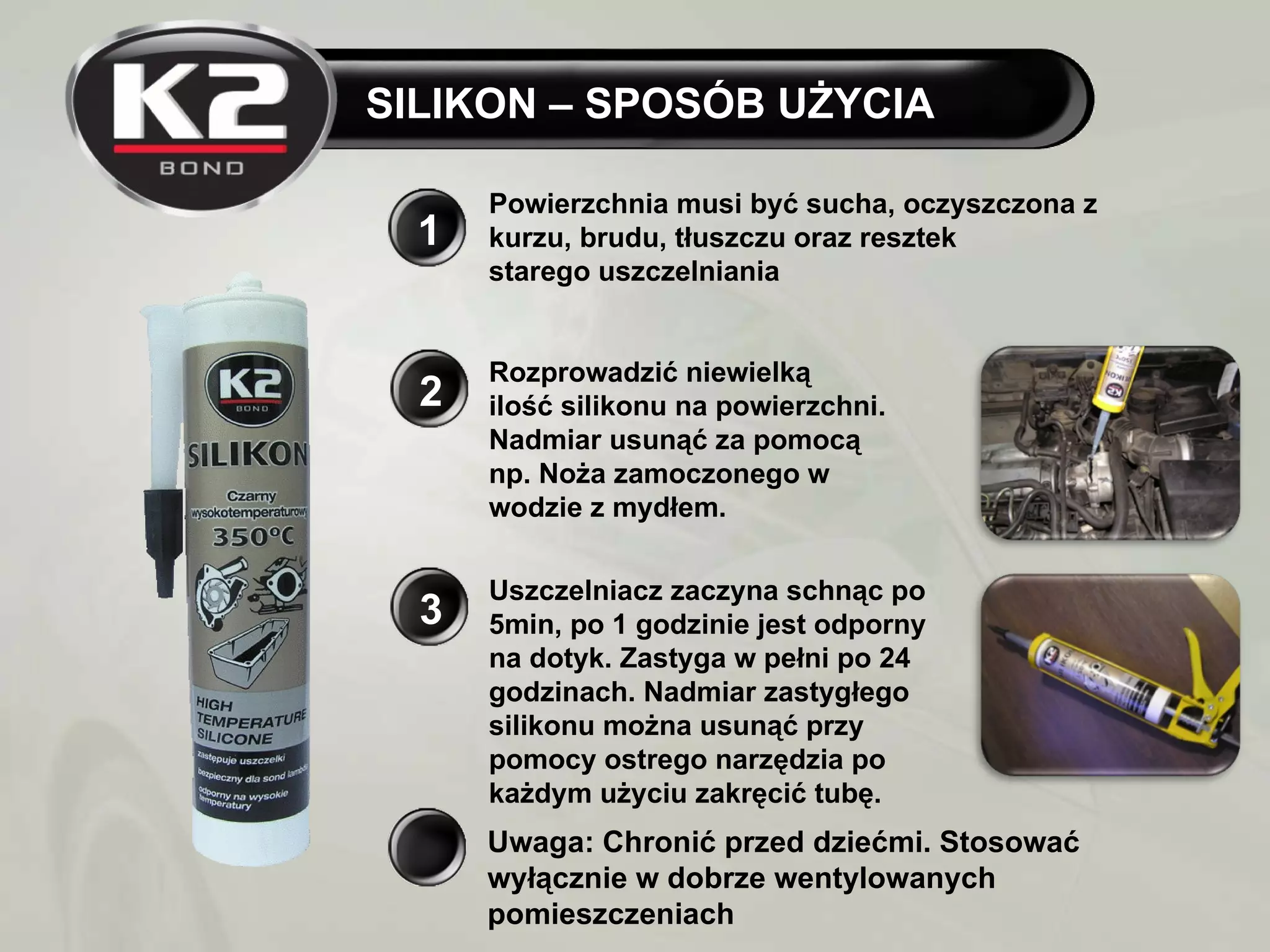k2 Black Kartusz- silikon wysokotemperaturowy | PPT
