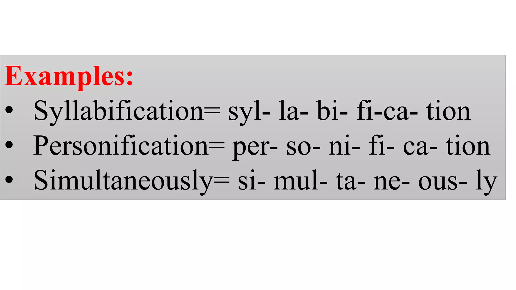 Syllabification | PPTX