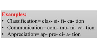 Syllabification | PPTX
