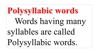 Syllabification | PPTX