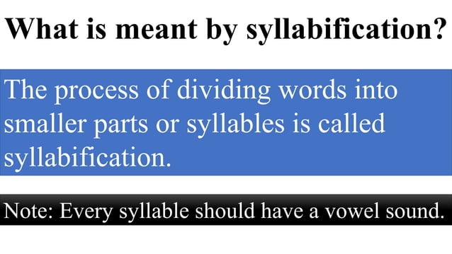 Syllabification | PPTX