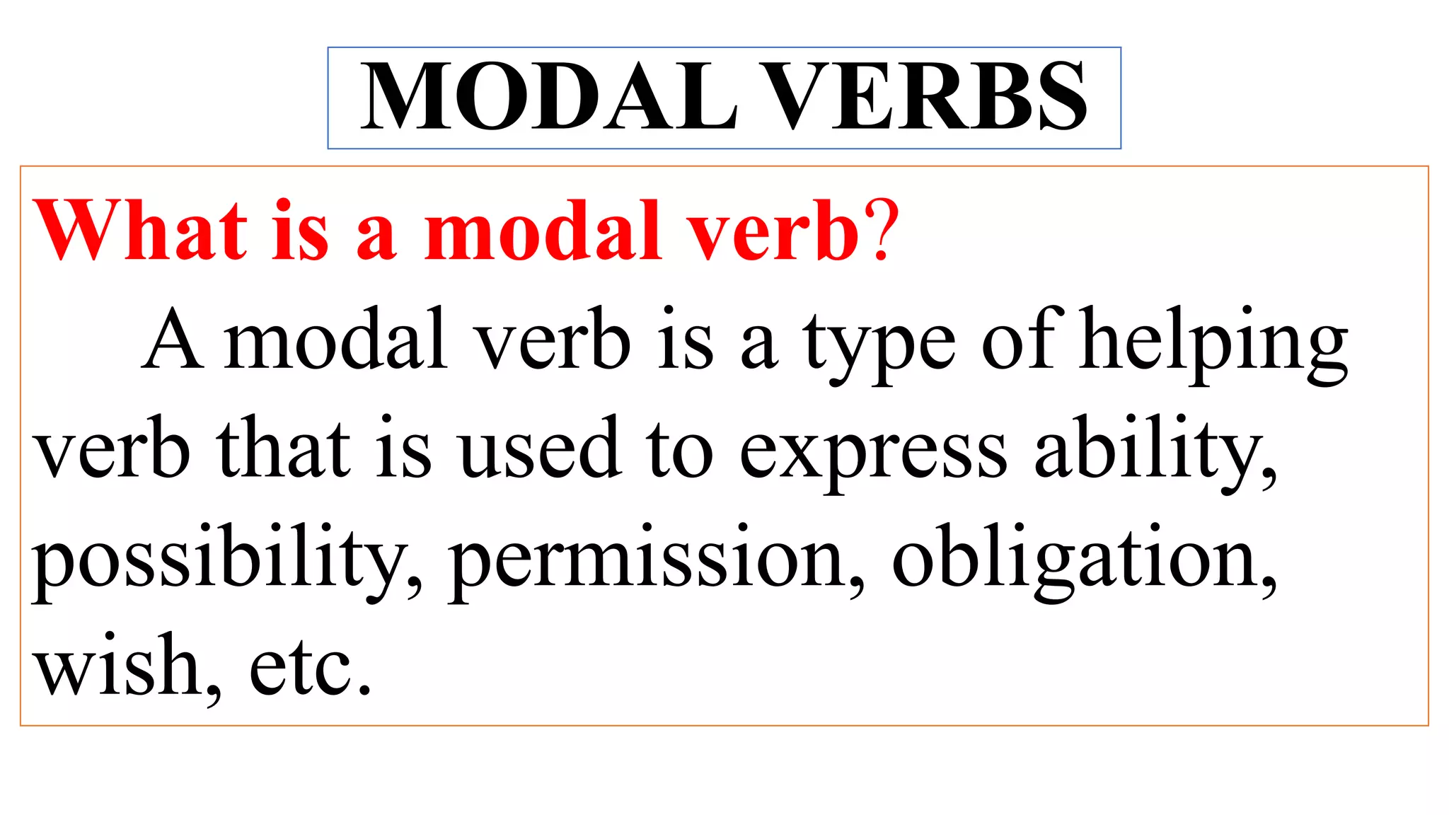 Semi modal verbs- Quazi modals | PPTX
