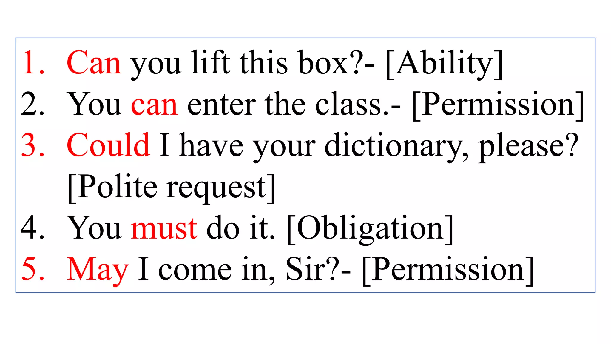 Semi modal verbs- Quazi modals | PPTX