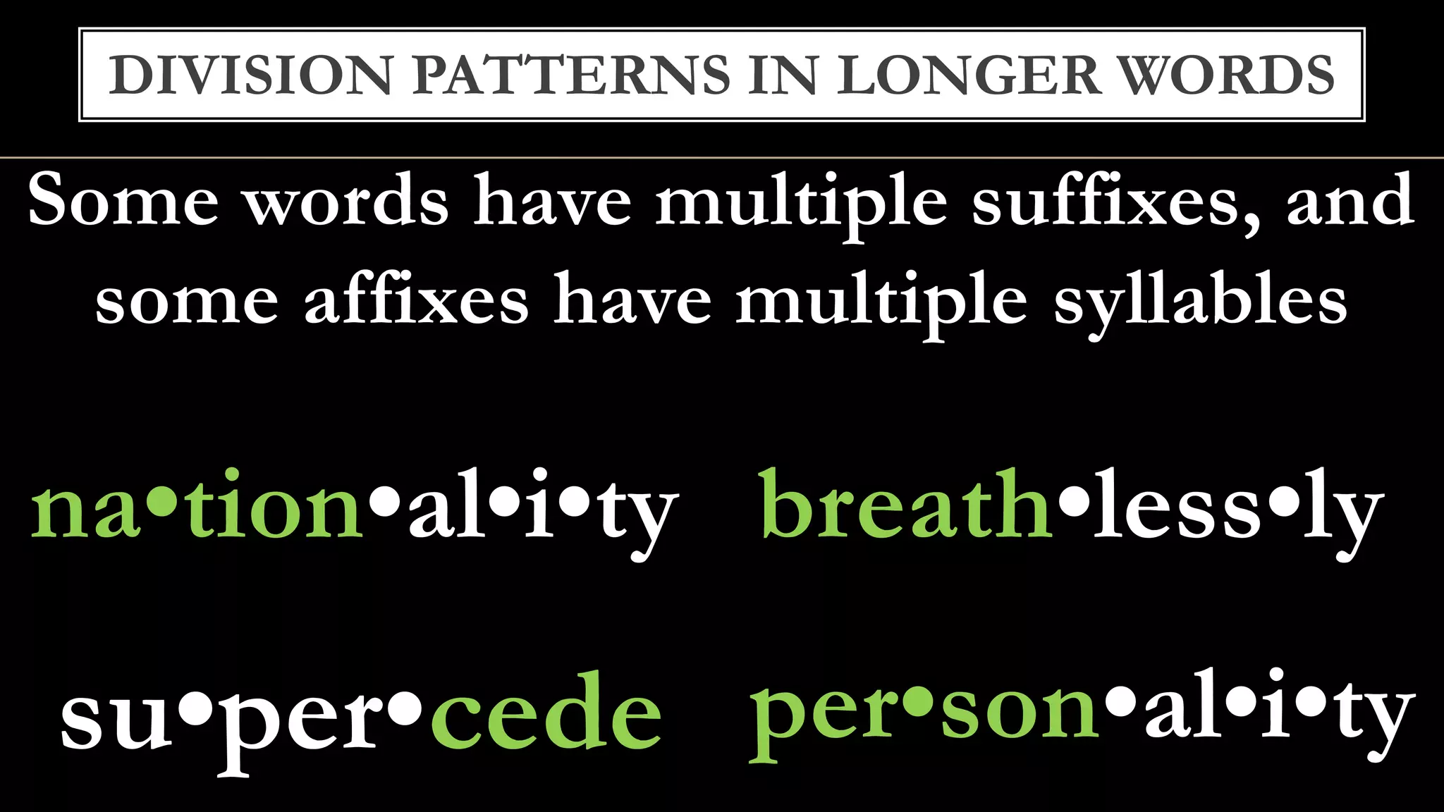 Syllabication | PPTX