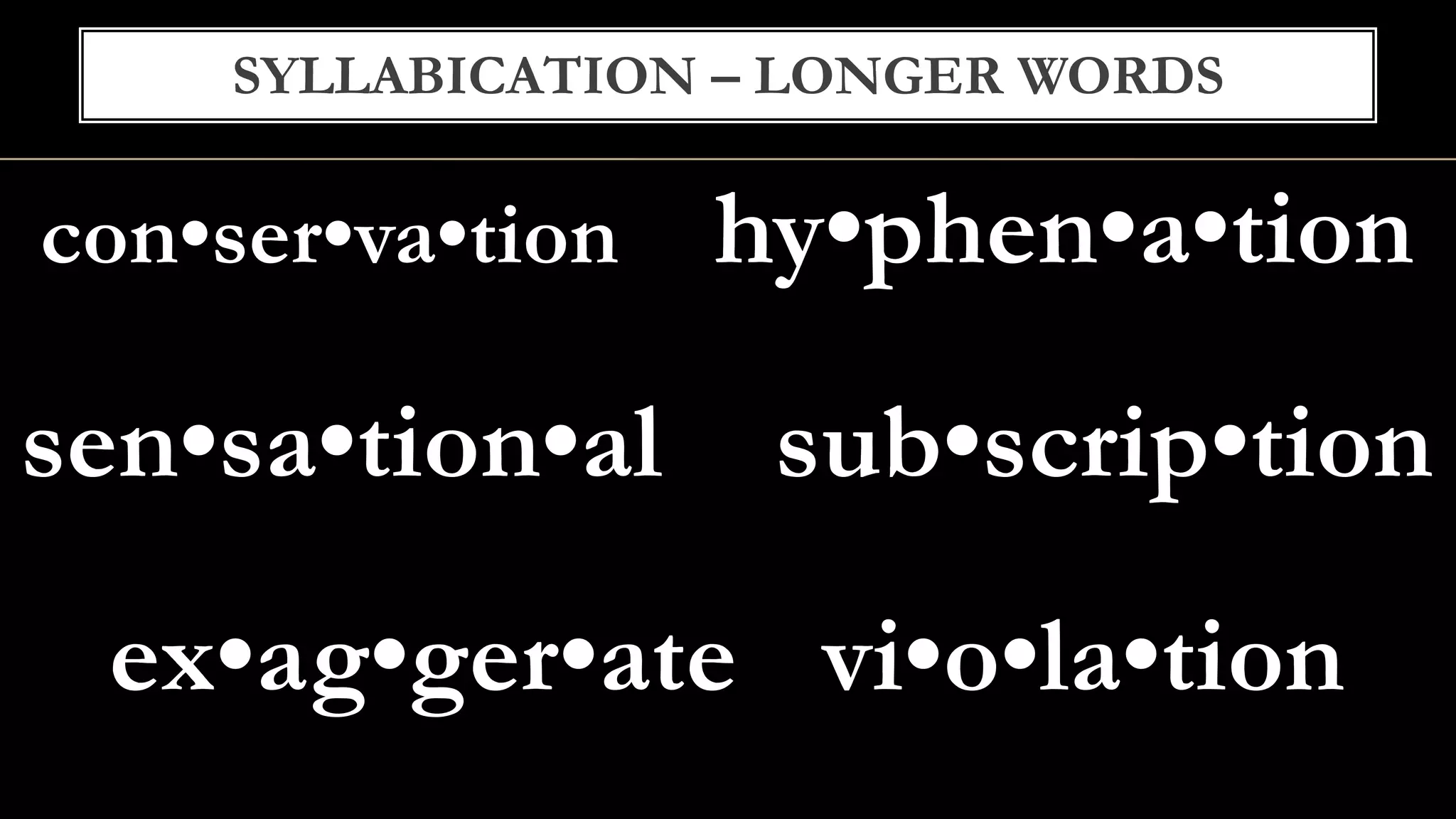 Syllabication | PPTX