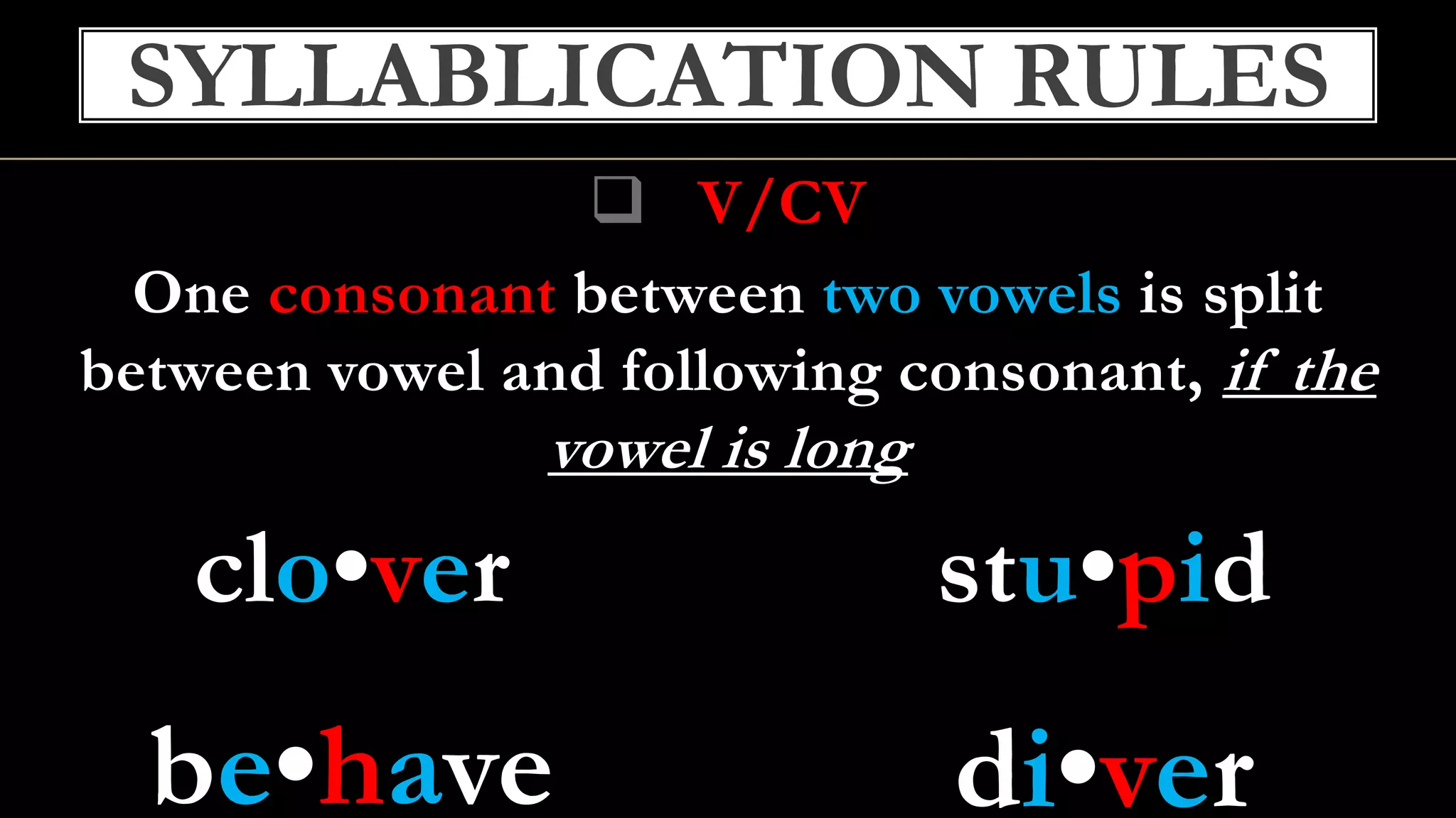 Syllabication | PPTX