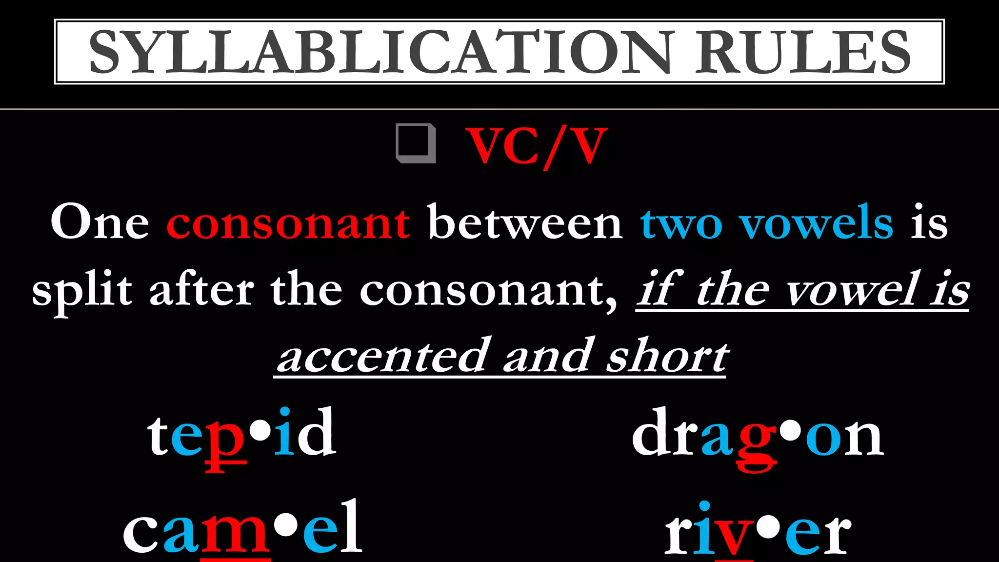 Syllabication | PPTX