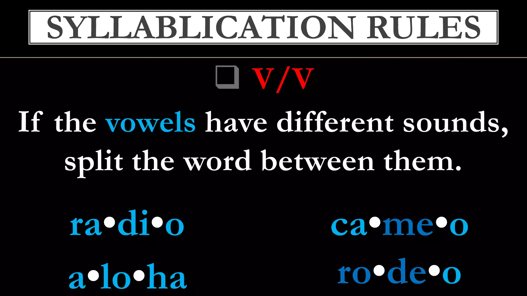 Syllabication | PPTX