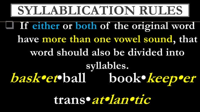 Syllabication | PPTX