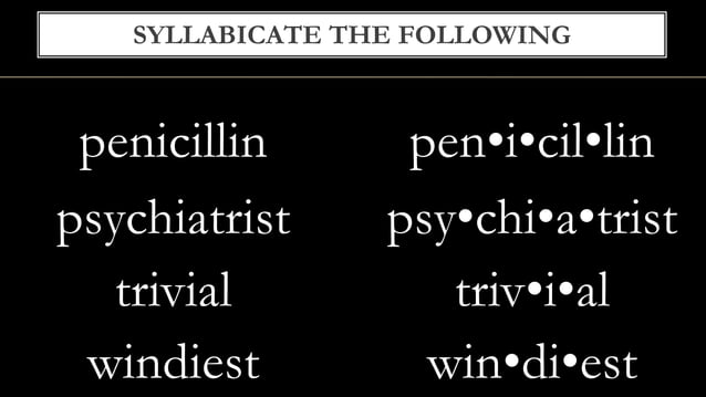 Syllabication | PPTX
