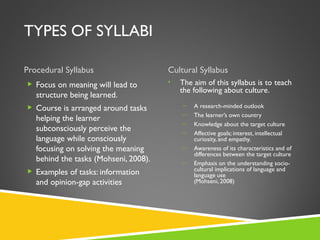 Syllabi in English Language Teaching | PPT