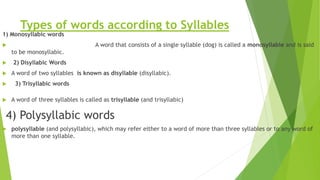 Syllable and stress | PPTX