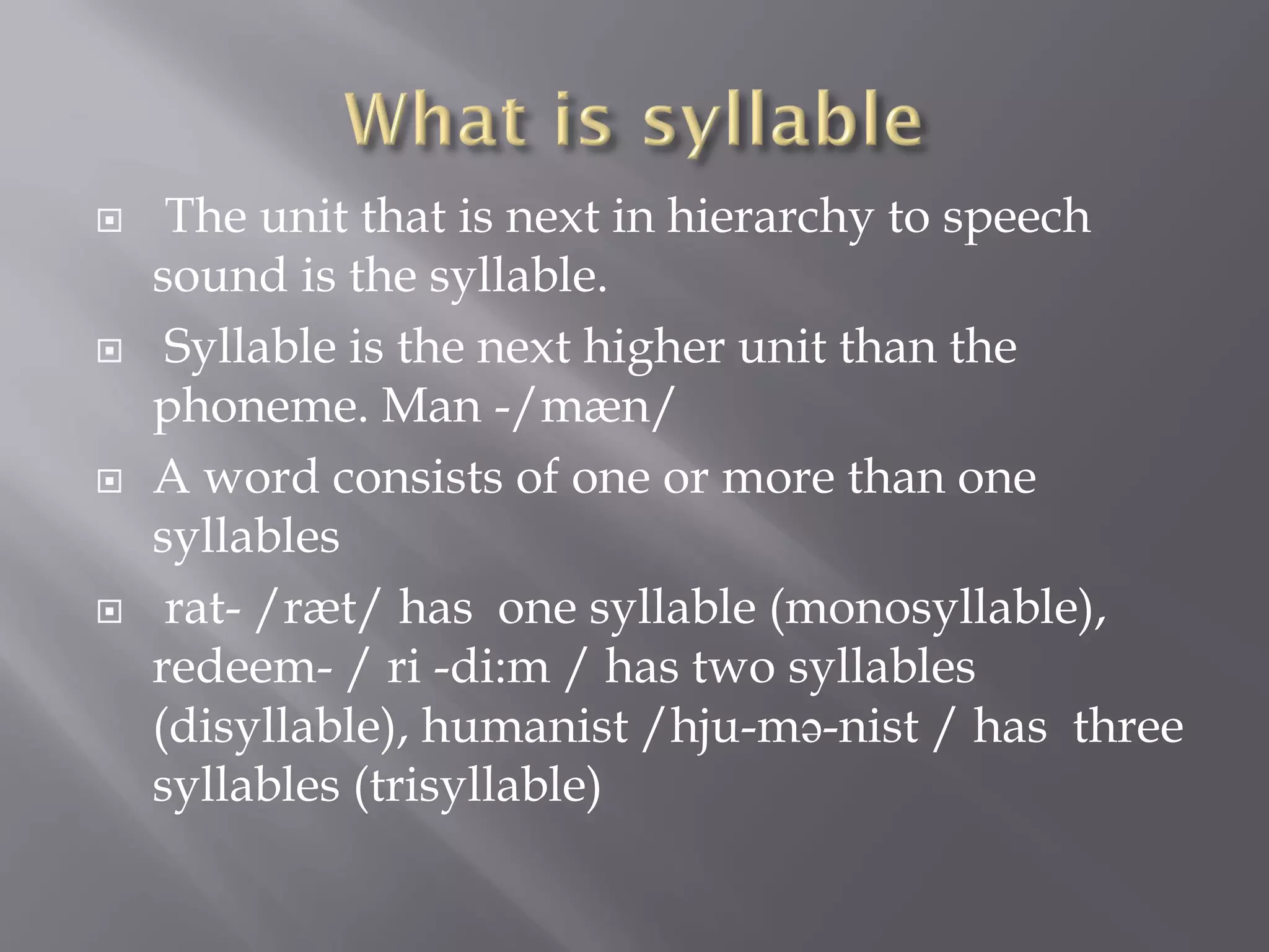Syllable | PDF