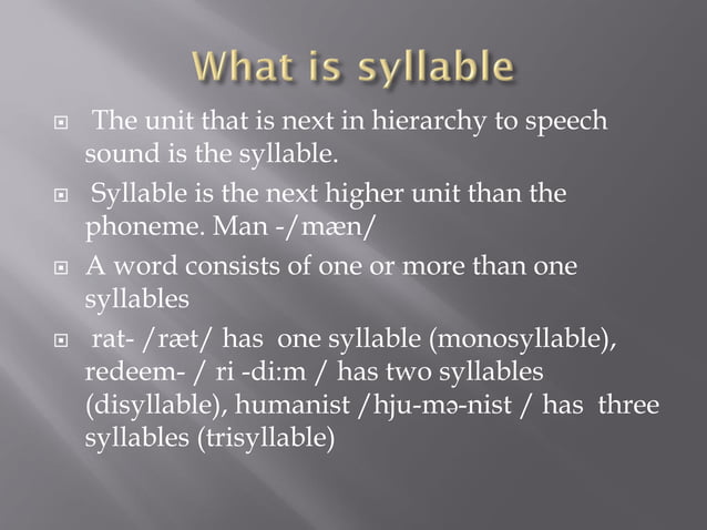 Syllable | PDF