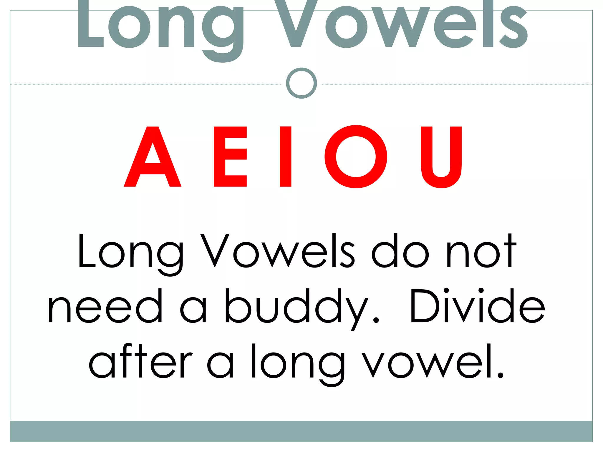 Syllable breaking.long vowels | PPT
