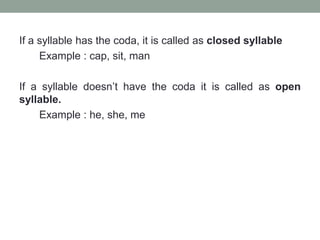 Syllable in phonology | PPTX
