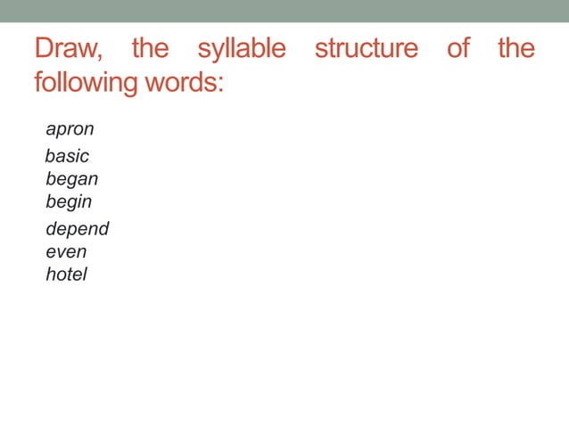 Syllable in phonology | PPTX