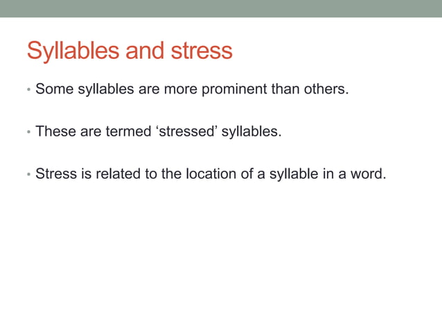 Syllable in phonology | PPTX