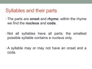 Syllable in phonology | PPTX