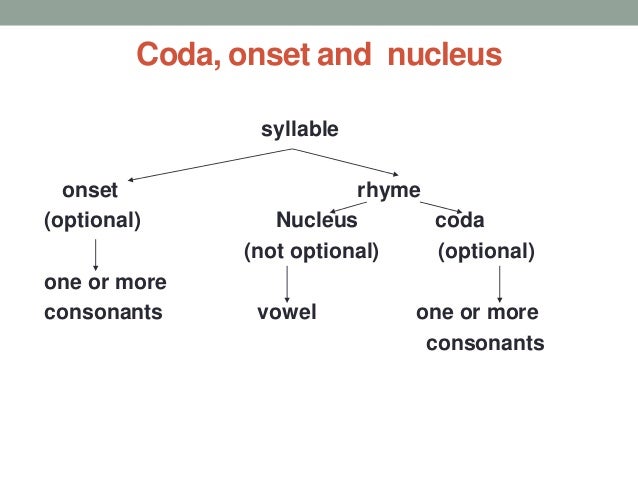 Syllable in phonology
