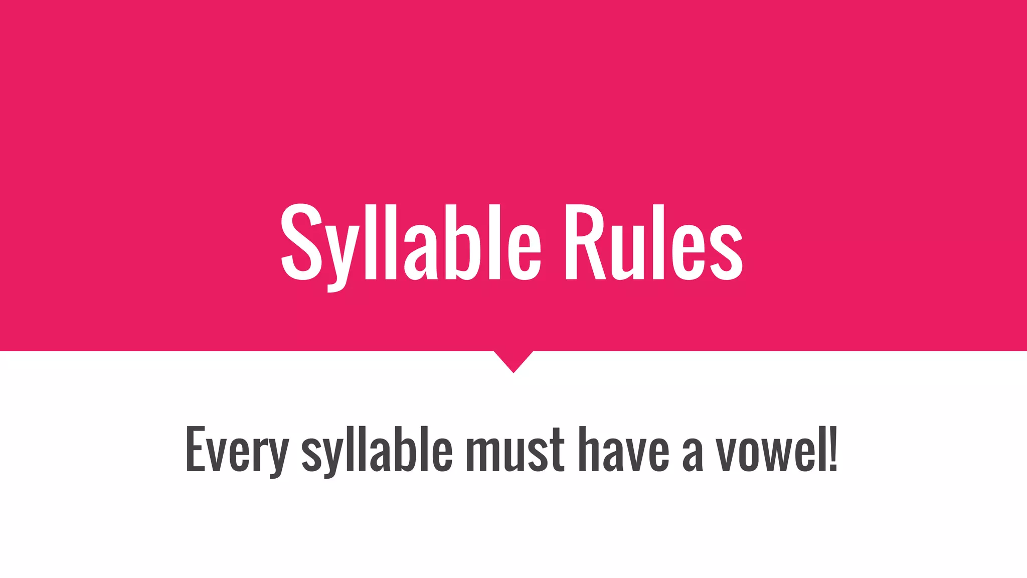 Syllable rules | PDF