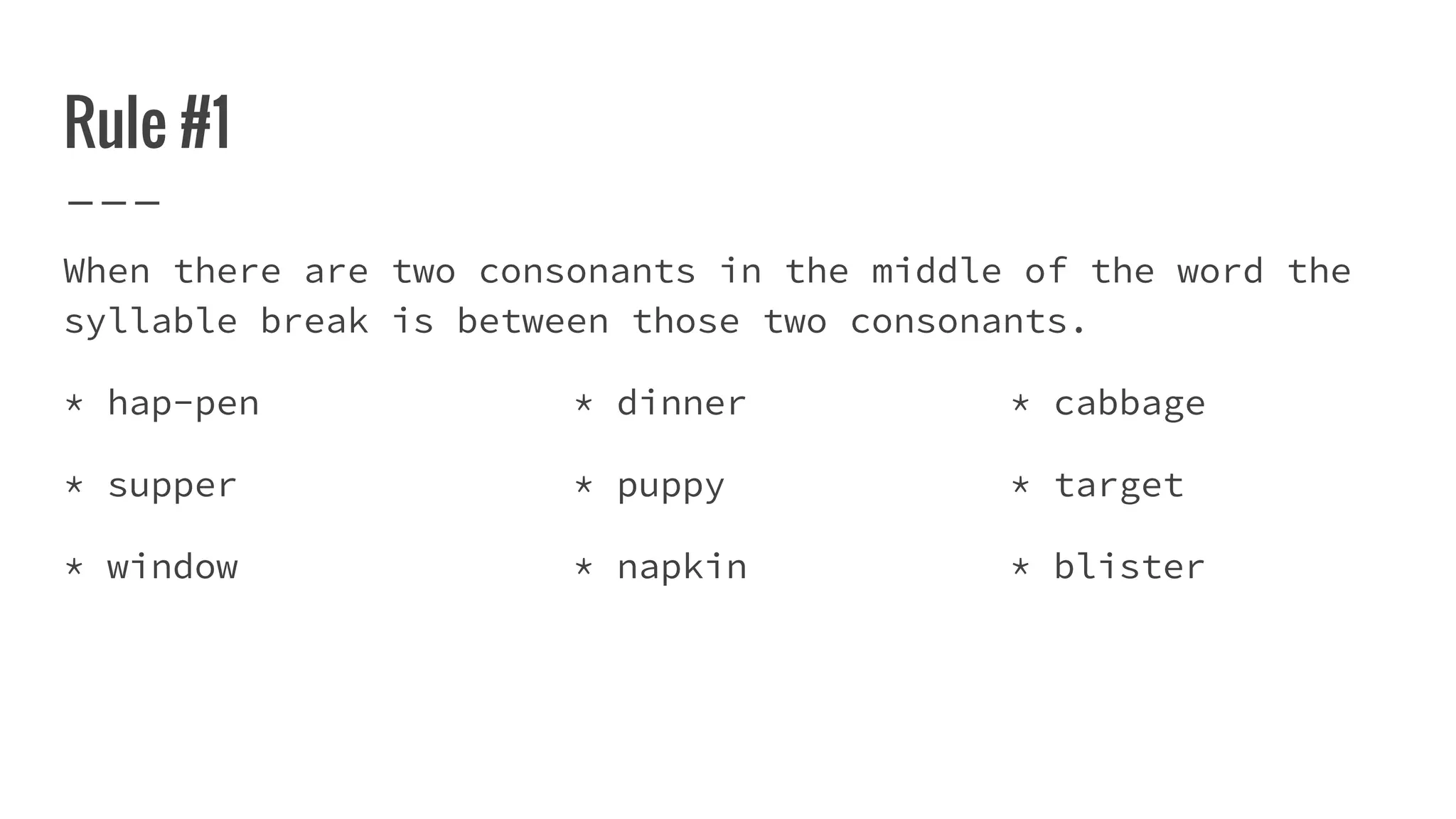 Syllable rules | PDF