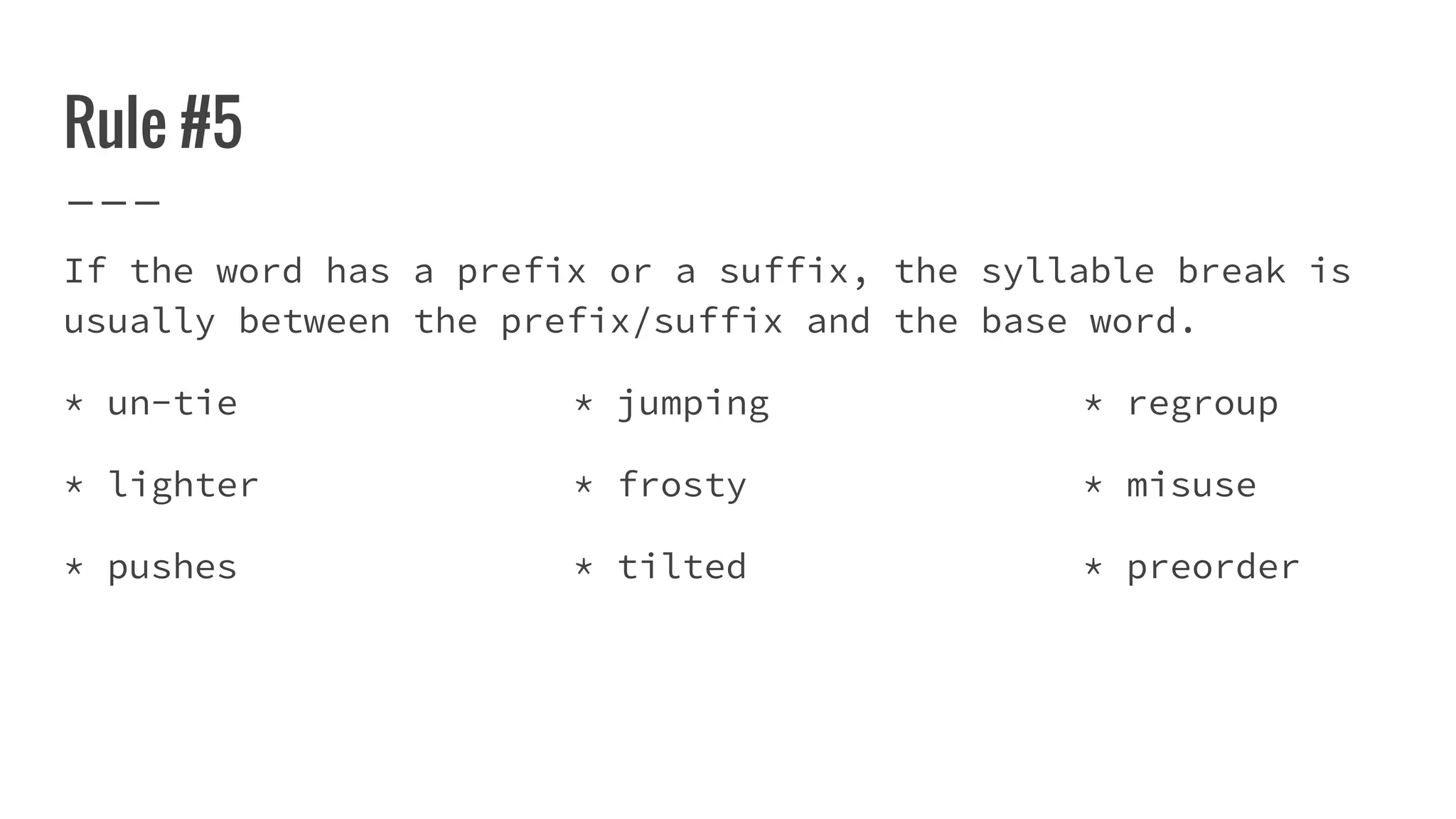 Syllable rules | PDF