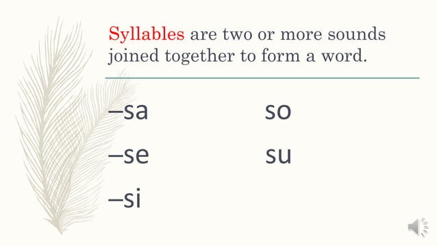Syllables | PPT