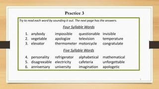 Syllables | PPTX
