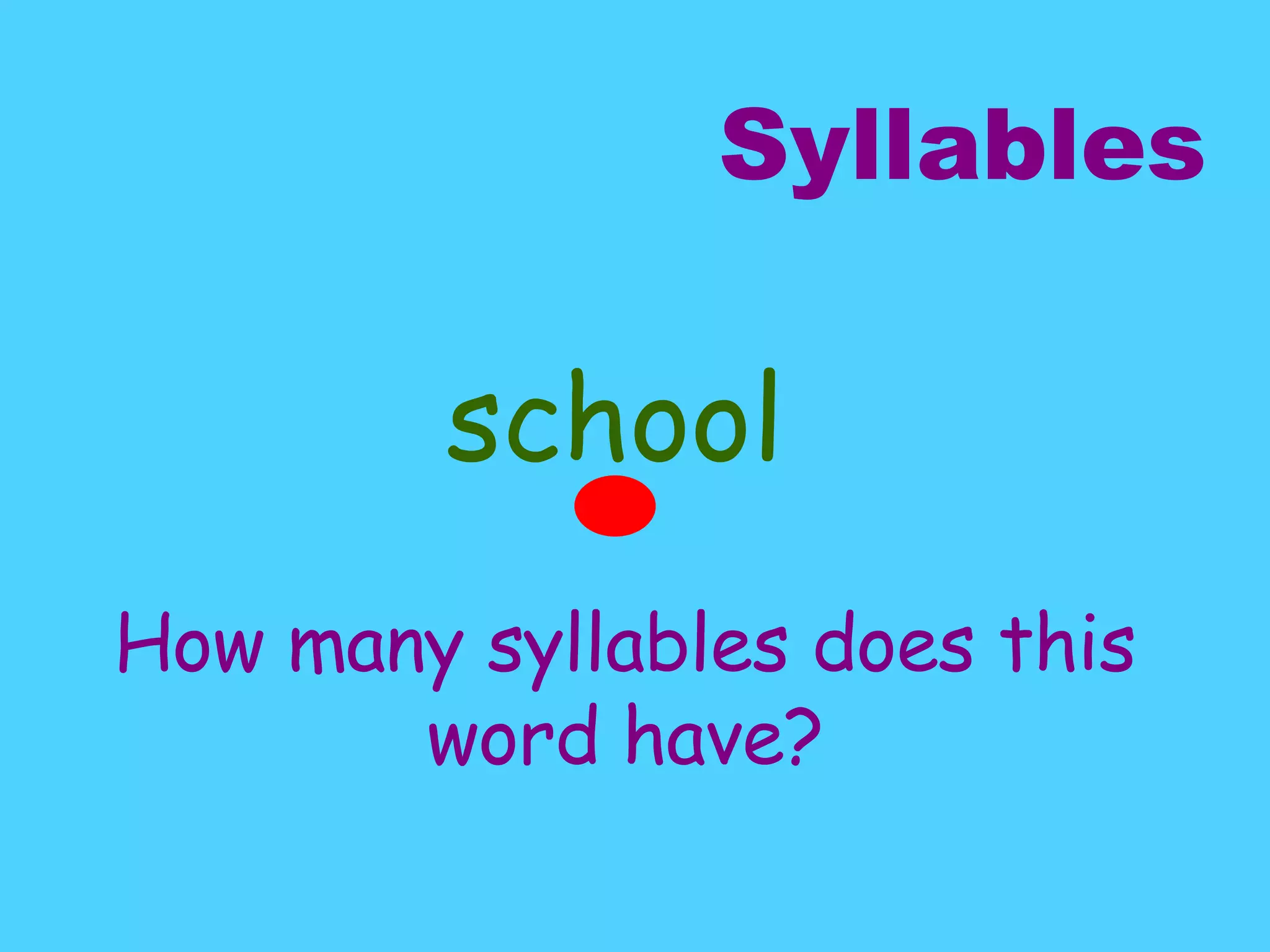 Syllables Power Point | PPT