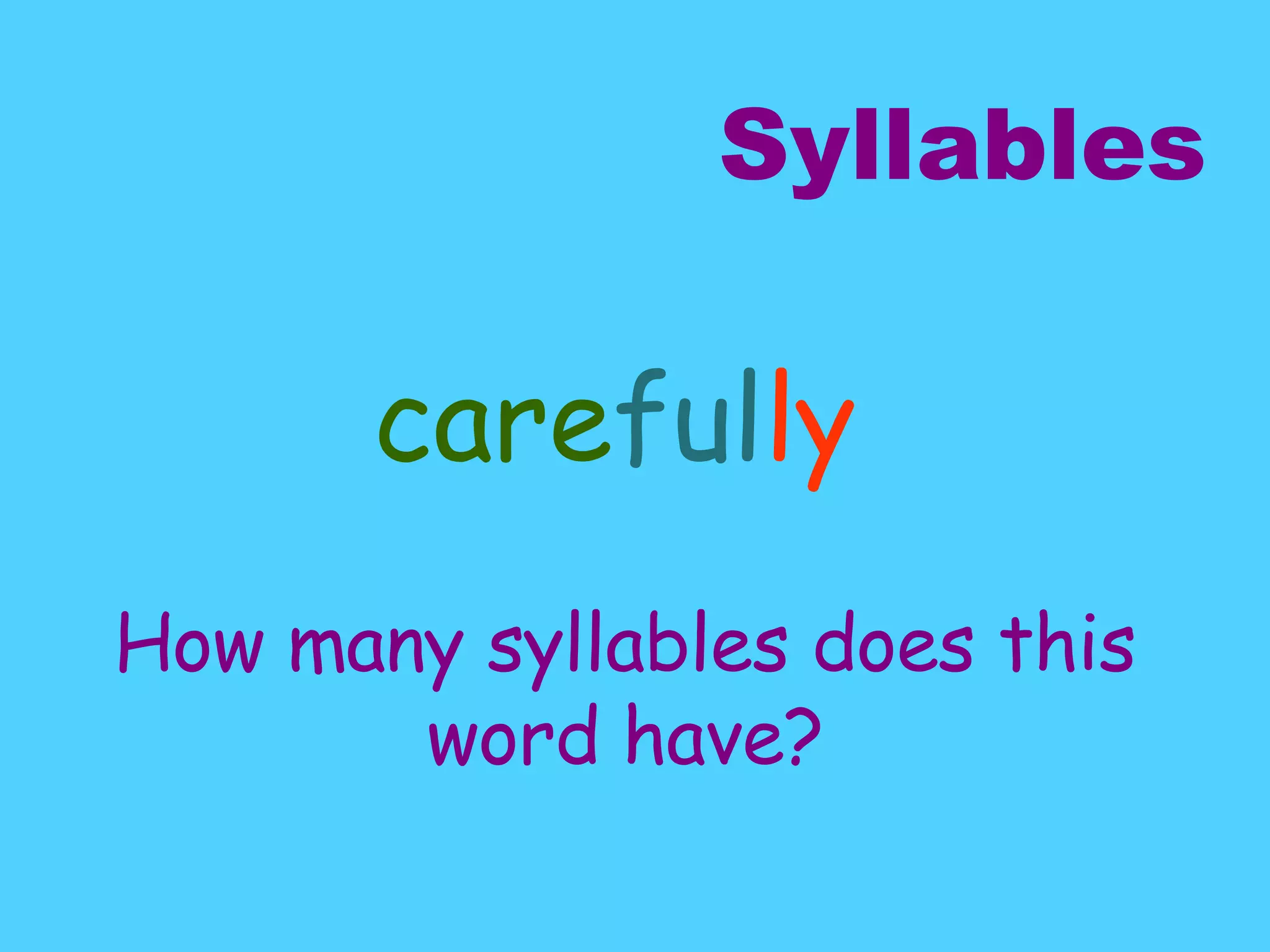 Syllables Power Point | PPT
