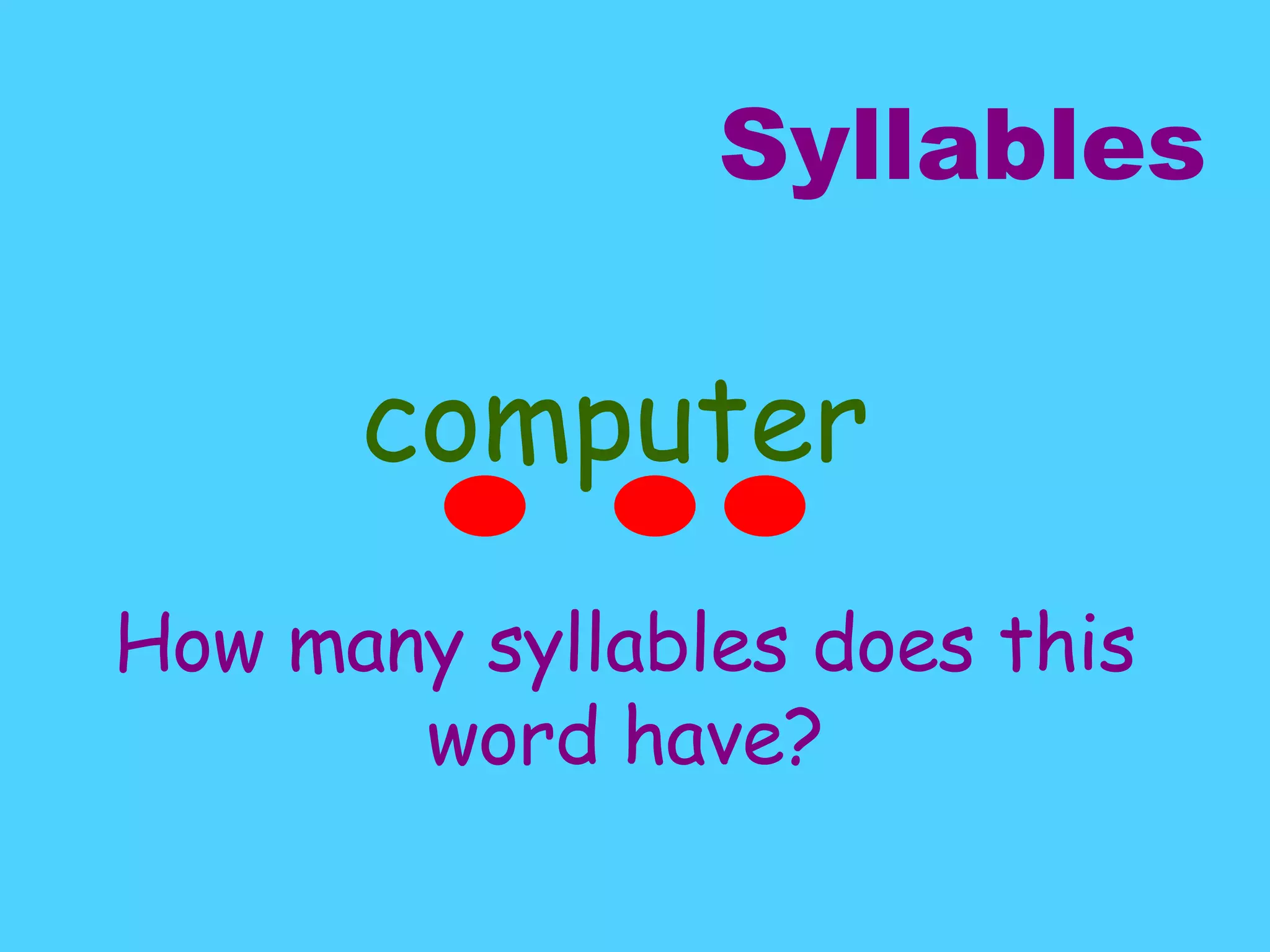 Syllables Power Point | PPT