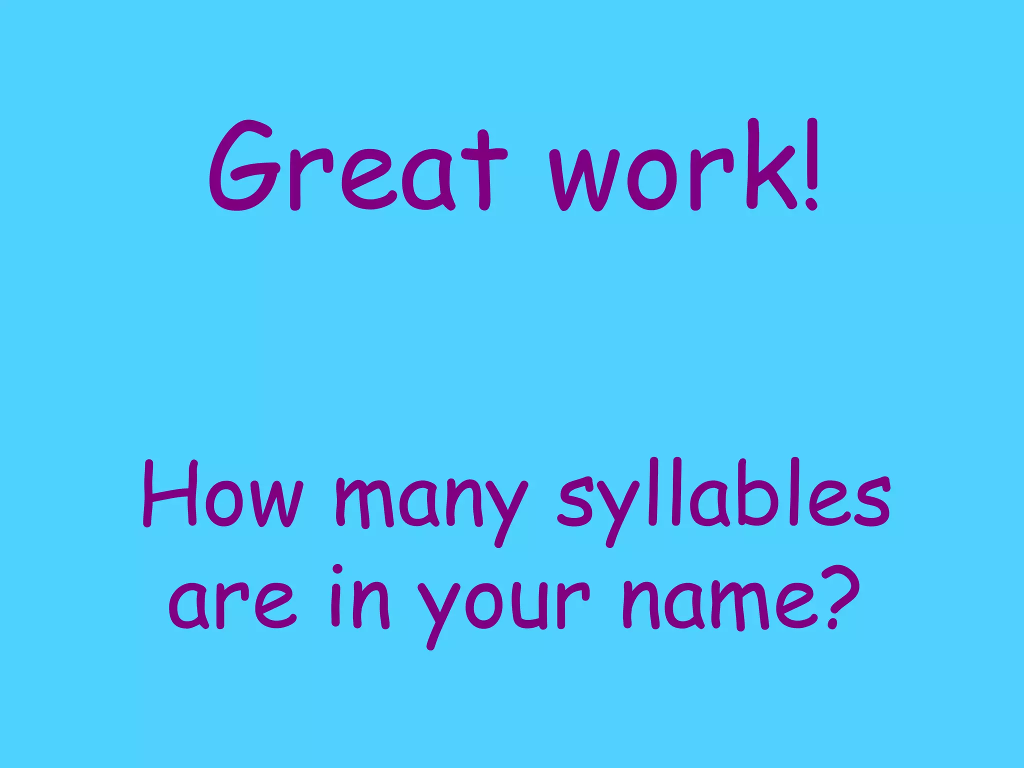 Syllables Power Point | PPT