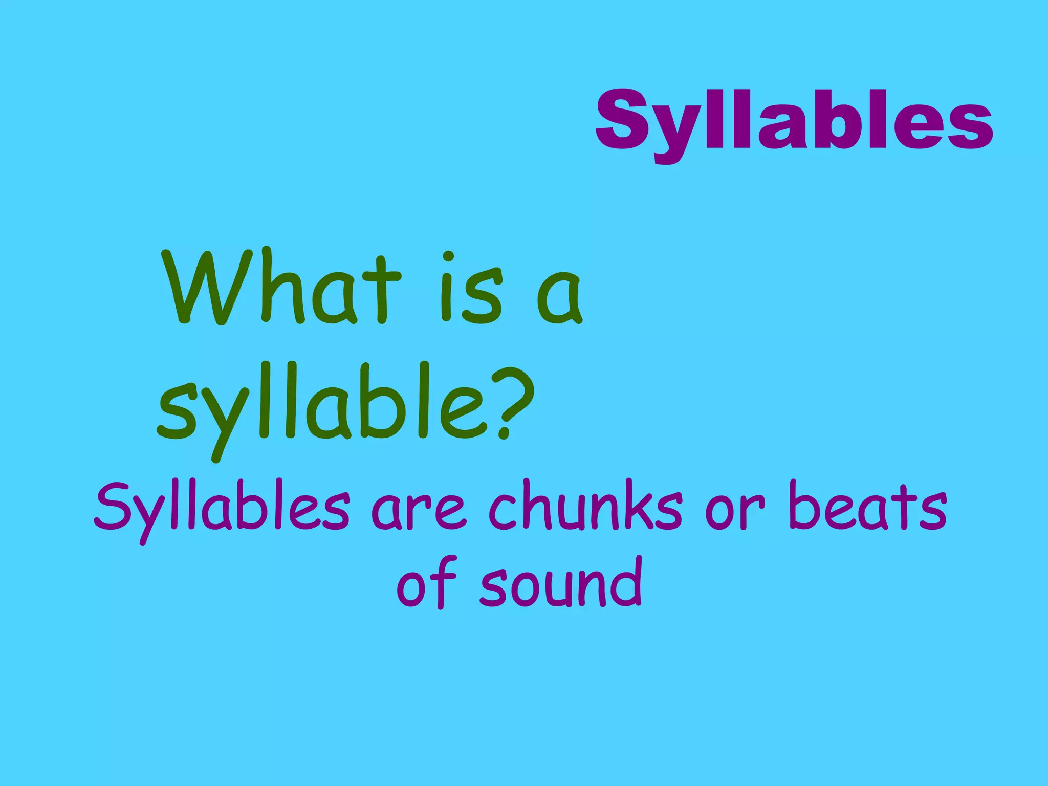 Syllables Power Point | PPT