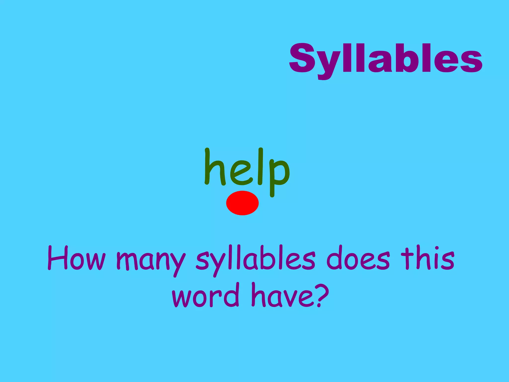Syllables Power Point | PPT