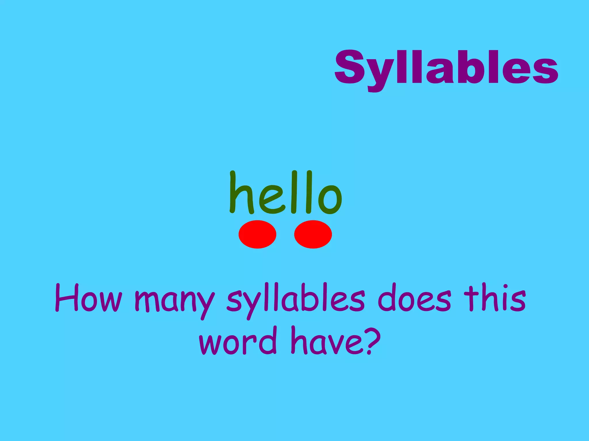 Syllables Power Point | PPT