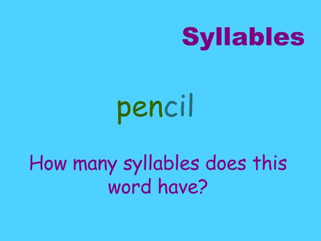 Syllables Power Point | PPT