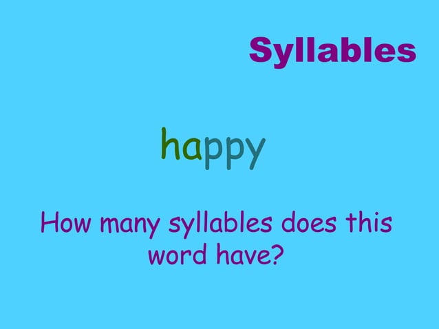 Syllables Power Point | PPT