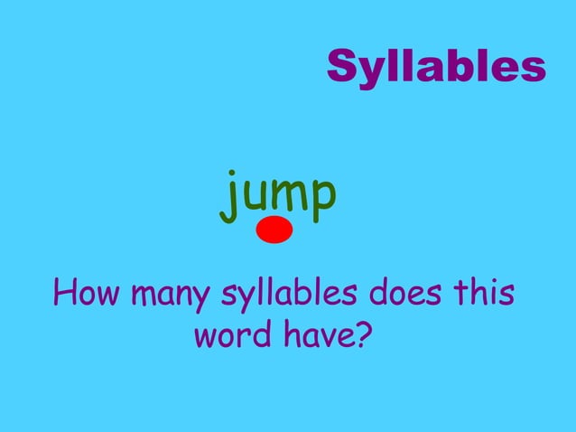 Syllables Power Point | PPT