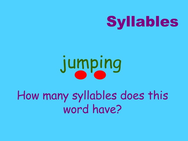 Syllables Power Point | PPT