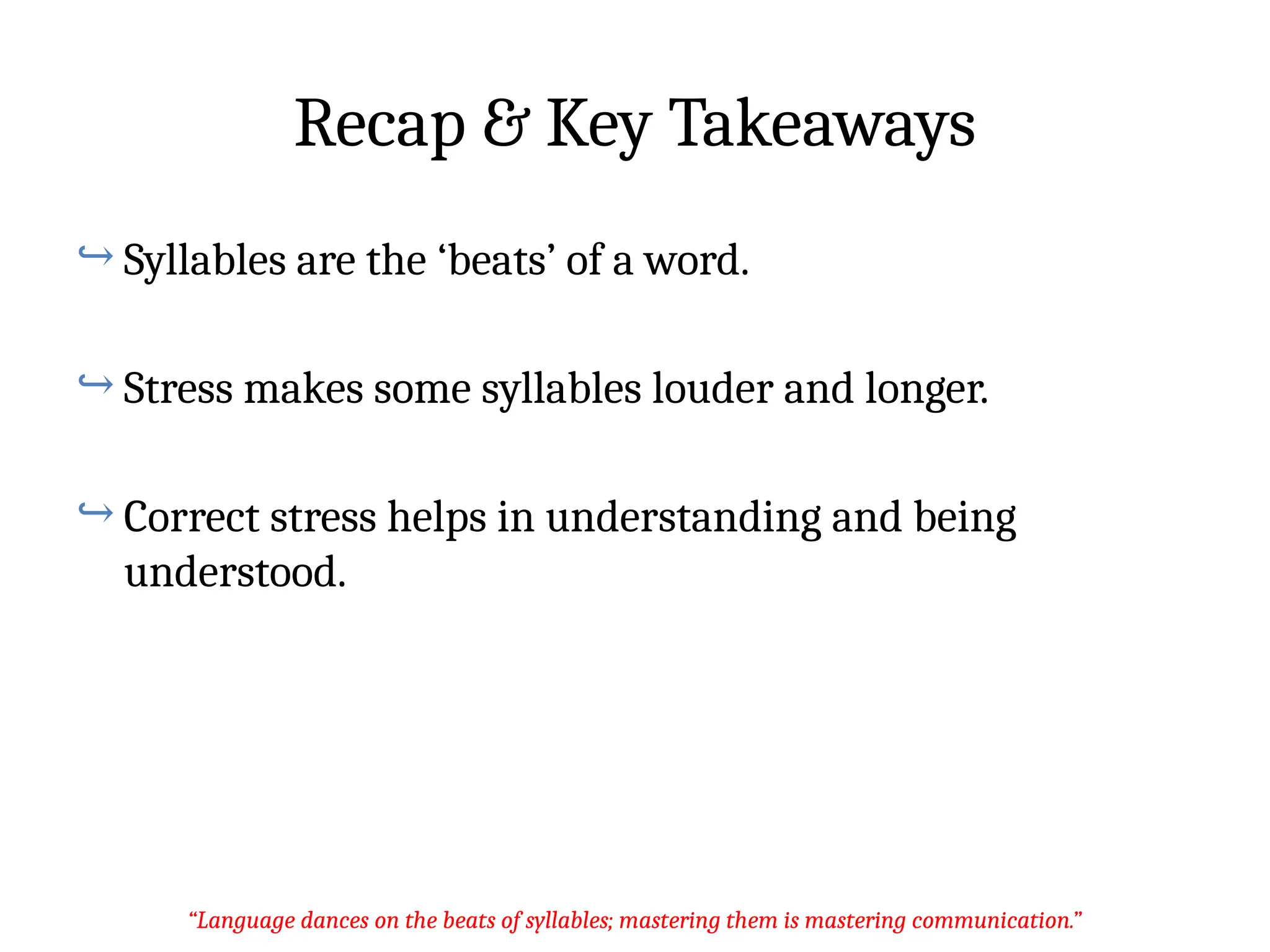 Presentation on Syllables & Syllable Stress | PPSX