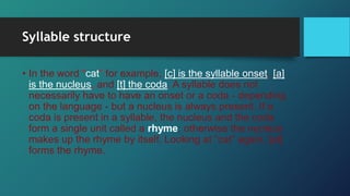 Syllables & Syllable structure | PDF