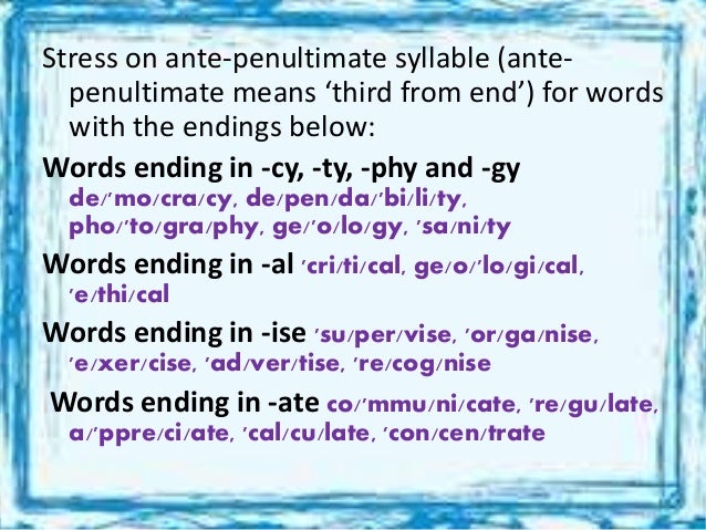 Syllable And Syllable Stress syllable-and-syllable-stress