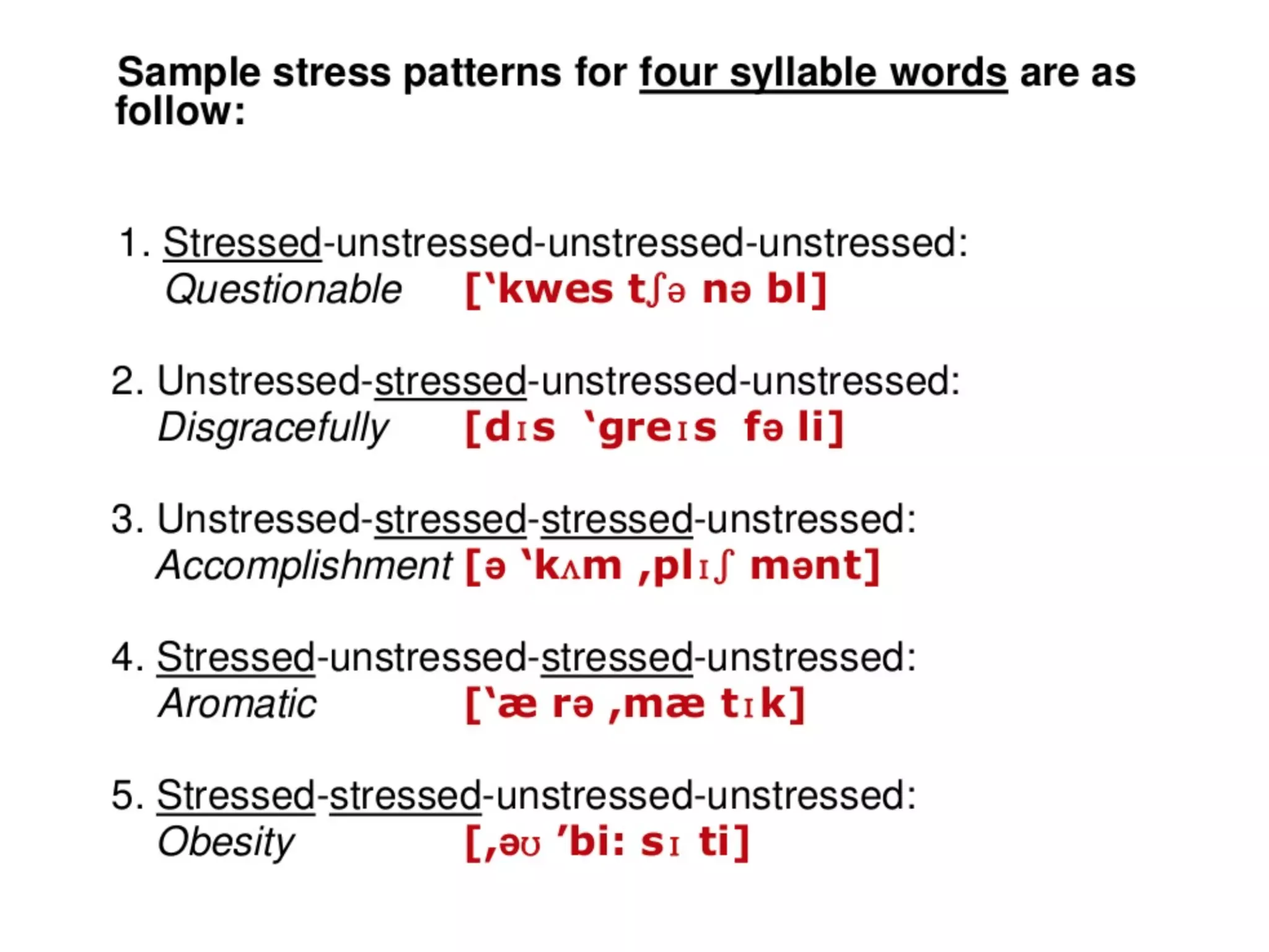 Syllable stress and intonation 2022 | PDF